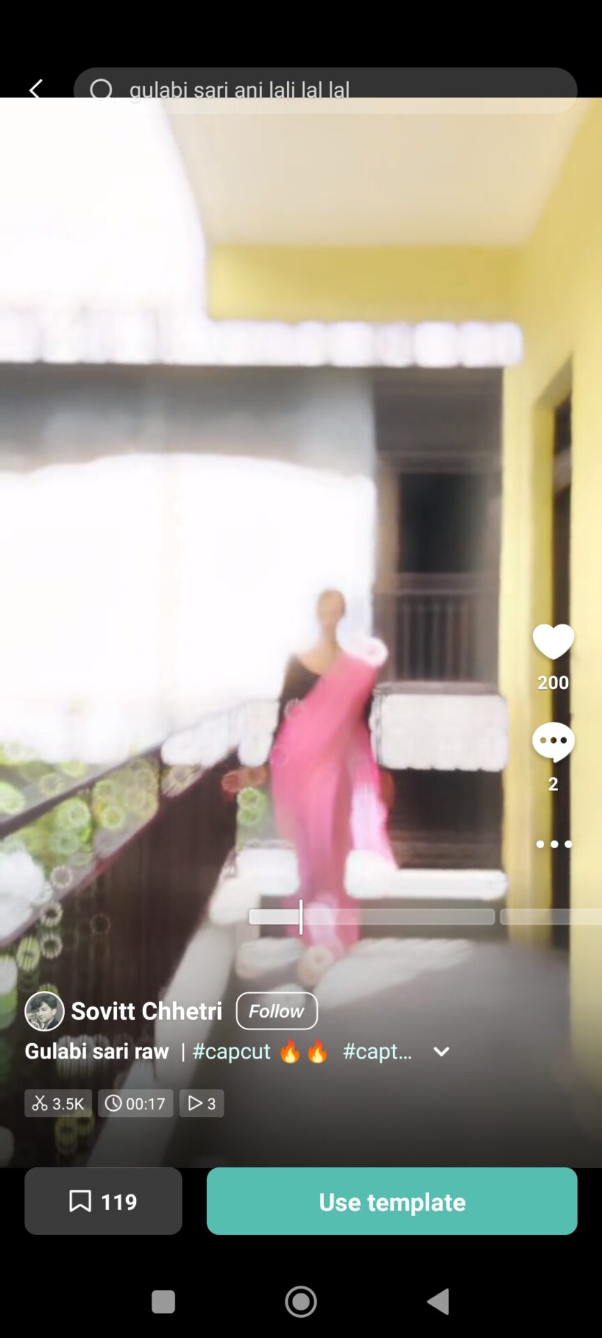 Gulabi Sadi CapCut Template Link [2024] All Working Links