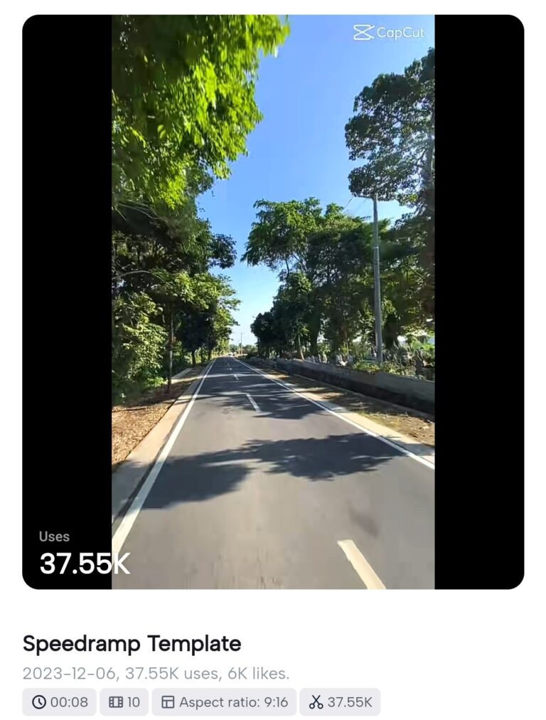 Speed Ramp CapCut Template Link 2024 [100% Working Link]